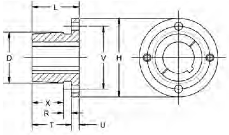 Hub Number G1-Type 1, Split Taper Bushings On Tsubaki of Canada Limited