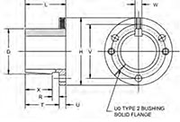Hub Number U2-Type 2, Split Taper Bushings On Tsubaki of Canada Limited